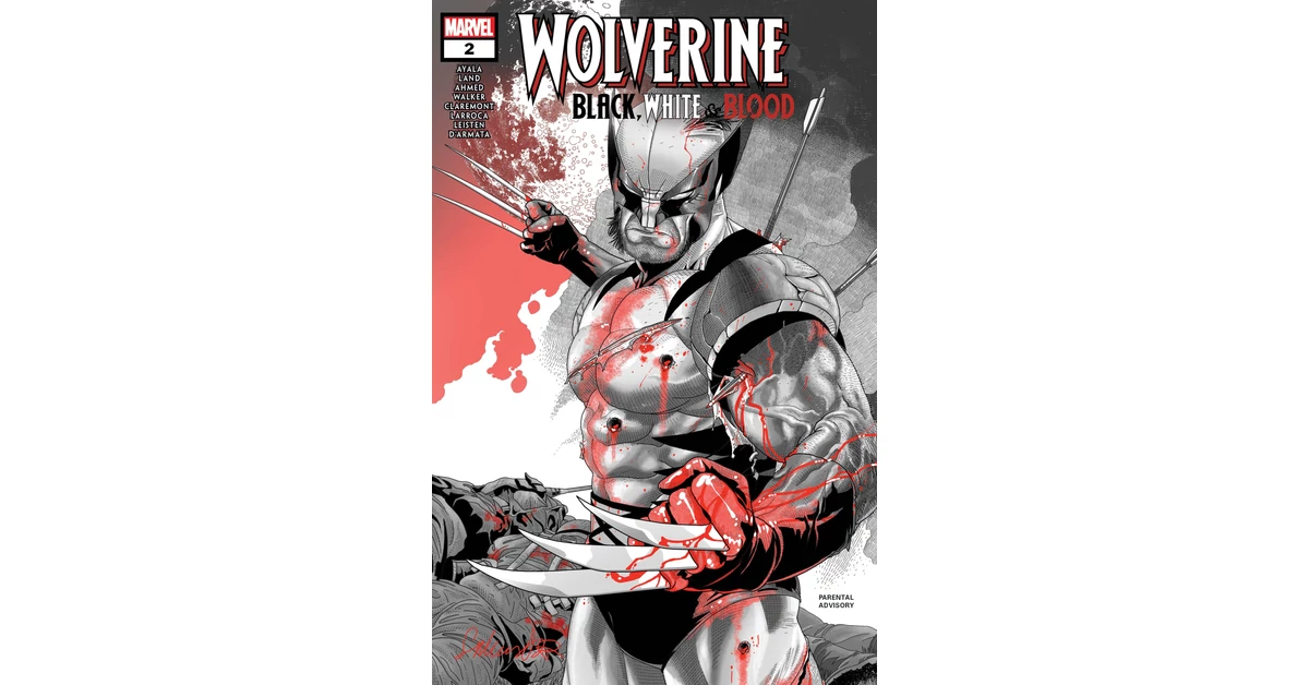 Wolverine black white and blood